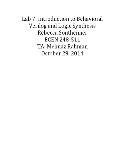 Ecen 248 Lab 7 Report Pdf Computer Programming Electronic Design