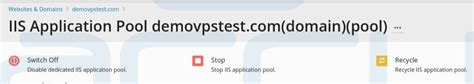 How To Startstop And Restart The Iis Application Pool For The Domain In Plesk Plesk