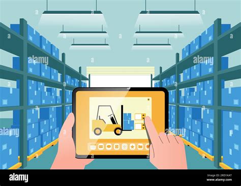 Device Dependency Remote Control With Tablet Pc Stock Vector Image Art Alamy