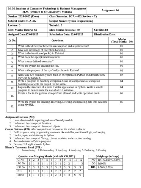Assignment 4 Python Programming 402 Pdf Python Programming Language Computer Program