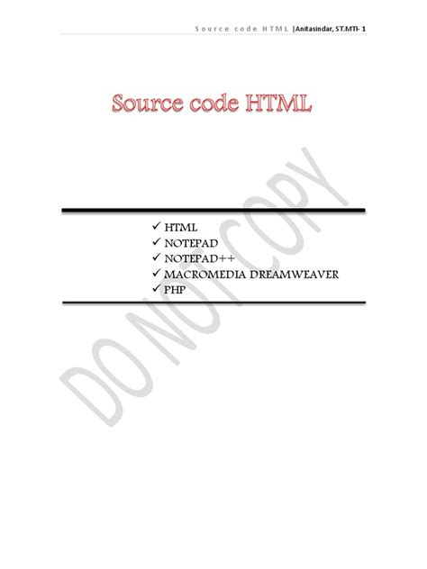Source Code Html Pdf