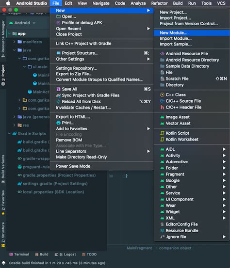 Add A Module To An Android Project