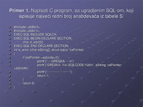 Aplikativni ugnježdeni SQL karakteristike i primeri ppt download