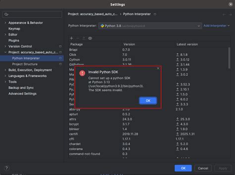 An Error Message Invalid Python Sdk Occurred When Importing The Python Environment Ides