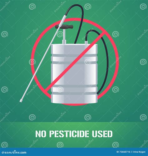 Pesticide Sprinkler In Prohibition Sign Vector Illustration