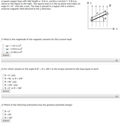 Solved Ay A Square Copper Loop With Side Length A 06 M