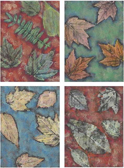 The Rolling Artroom Leaf Prints 4th 6th Grade