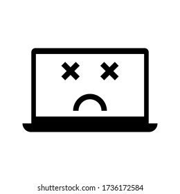 Broken Monitor Icon Outline Vector System Stock Vector Royalty Free 2443456347 Shutterstock