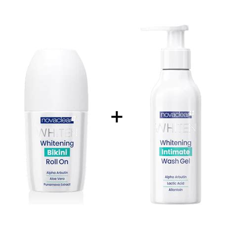 Novaclear Whitening Bikini Roll On 50ml Intimate Wash Gel 200ml Offer