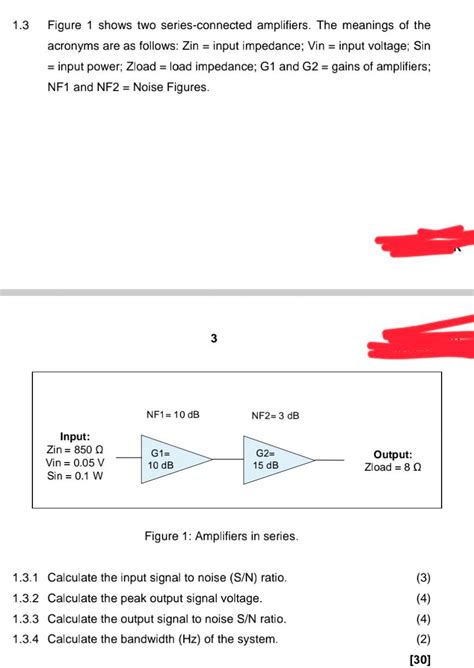 Solved 13 Figure 1 Shows Two Series Connected Amplifiers