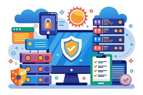 A Digital Illustration Emphasizes Data Security Measures For Web