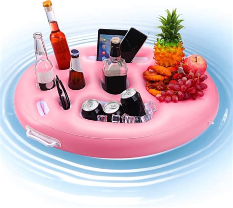 Ninehaoou 9 Holes Inflatable Floating Drink Holder For Pool