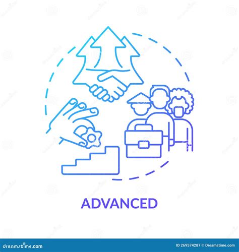 Intersectionality Blue Gradient Concept Icon Vector Illustration