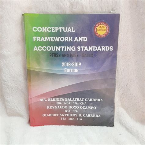 Conceptual Framework And Accounting Standards By Cabrera 2018 2019 Hobbies And Toys Books