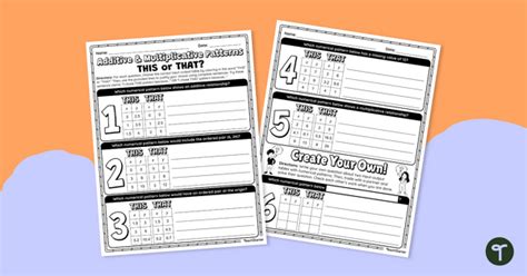 Additive And Multiplicative Relationships Worksheets Pdf Teach Starter