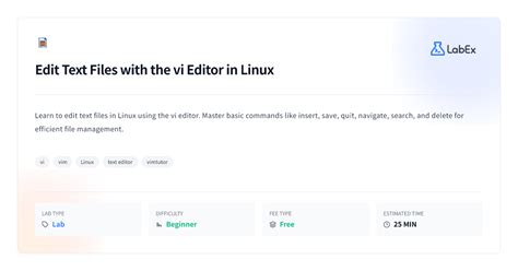 Edit Text Files With The Vi Editor In Linux Labex
