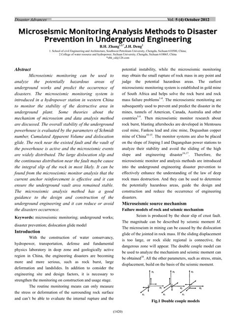 Pdf Microseismic Monitoring Analysis Methods For Disaster Prevention In Underground Engineering