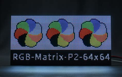 RGB Full Color LED Matrix Panel Mm Pitch X Pixels Adjustable Brightness WS