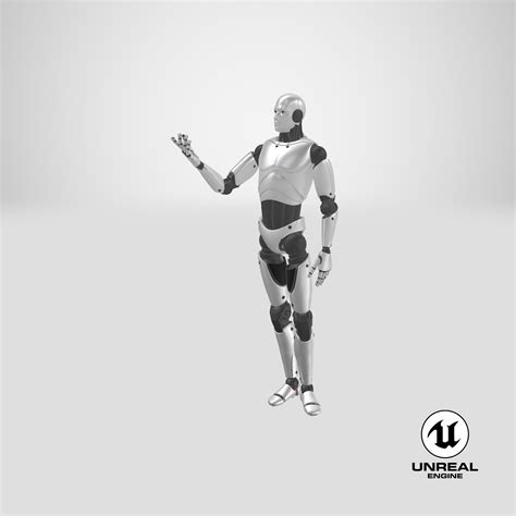 Humanoid Robot Male Poet Pose 3d Model 149 Gltf Obj Ma Max Upk Unitypackage C4d Fbx
