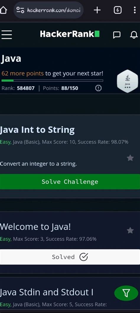 Sanjitha Mine On Linkedin Java Assignment Hackrank Cybernaut Edu Tech Llp