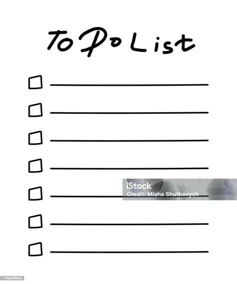 할 목록입니다 손으로 그린 템플릿은 디자인 낙서 벡터 일러스트 레이 션 체크 리스트 알림 비어 있음에 대한 스톡 벡터 아트 및 기타 이미지 Istock