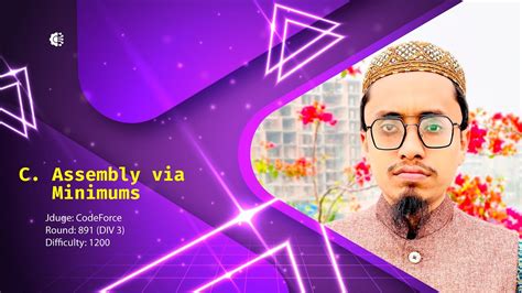 C Assembly Via Minimums Codeforces Round 891 Div 3 Bangla