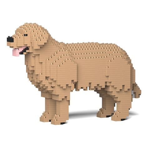 Jekca Golden Retriever 01s M04 Lego Sculpture Construction 4d