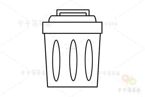 4个垃圾桶的简笔画和标识图文怎么画（流行13张） 简笔画图片大全