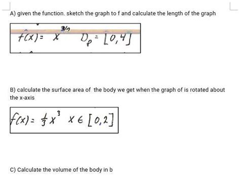 a given the function sketch the graph to and calculate the length of