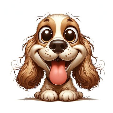 Funny Illustration Of A Cocker Spaniel Stock Illustration Illustration Of Cocker Looking