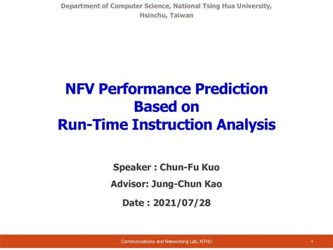 清大資工所碩論口試 Nfv Performance Prediction Based On Run Time Instruction Analysis Speaker Deck