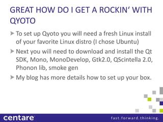 Building Cross Platform Apps Using Qt And Qyoto PPT