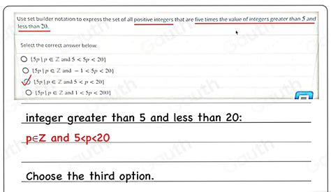 Solved Use Set Builder Notation To Express The Set Of All Positive