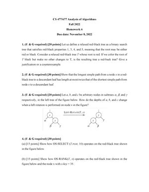 CS 477 Homework 7 CS 477 677 Analysis Of Algorithms Homework 7 Due