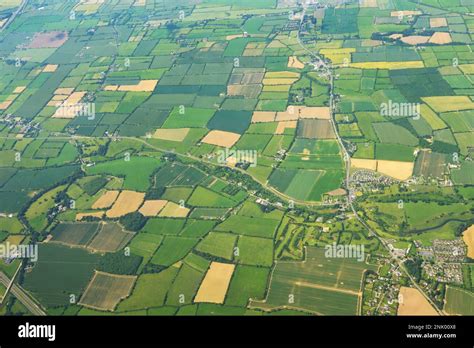 Aerial View Of Green Pattern Fields Above Germany Stock Photo Alamy