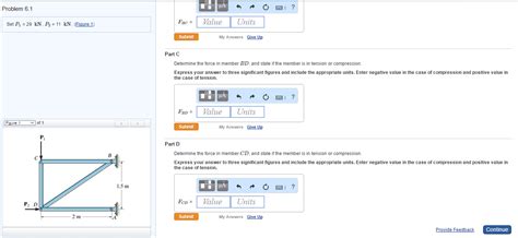 Solved Part A Determine The Force In Member AD And State If Chegg Com