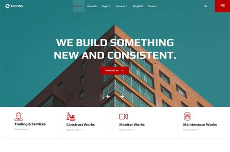 Nicons Construction And Architecture Template Kit Wp Template Kits Ft Building And Construction