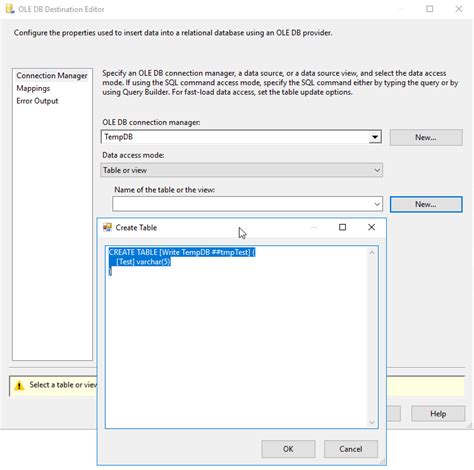 How To Create A Temporary Table In Ssis Control Flow Task And Then Use