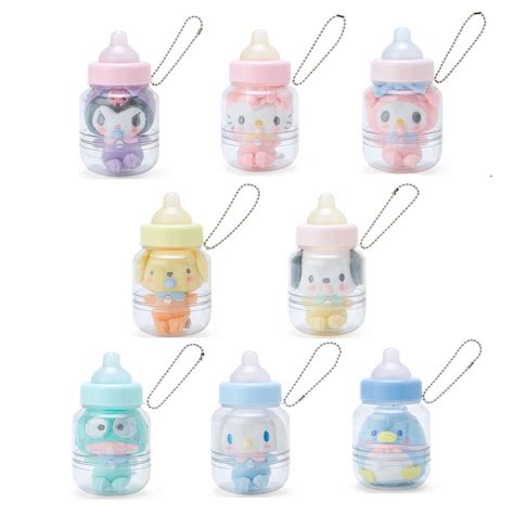 산리오 산리오 캐릭터 젖병 우유병 시리즈 2탄 마스코트 홀더 쿠로미 마이멜로디 헬로키티 폼폼푸린 포챠코 한교동 시나모롤 턱시도샘 위시버킷