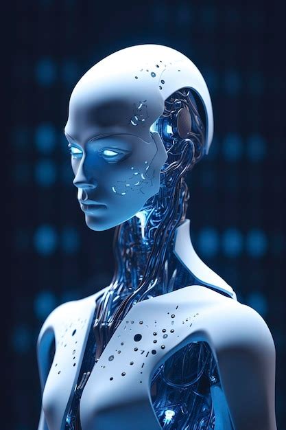 Chatgpt 생각하는 로봇 휴머노이드 로봇은 미래의 현대 기술 챗봇 지원 자동 대화에 직면 미래 디지털 기술 Ai 인공 지능 개념은 Ai를 생성합니다 프리미엄 사진