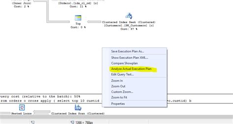 Analyze Execution Plan Option In Ssms 17