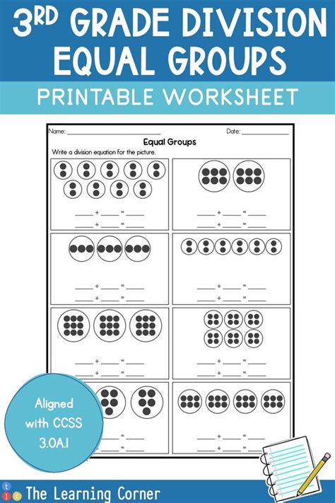 Division Equal Groups Worksheet Division Word Problems 3rd Grade