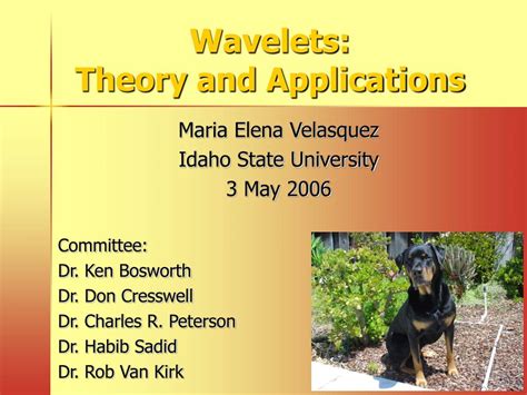 Ppt Wavelets Theory And Applications Powerpoint Presentation Free
