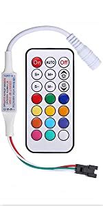 Amazon Com RGBZONE DC V Mini Key RF Remote Controller For WS WS B LED Dream Color