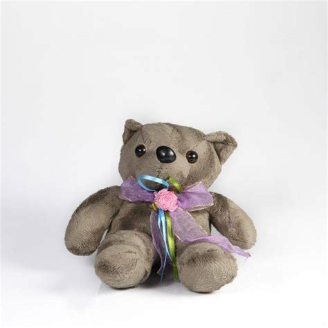 αρκουδακι λουτρινο 10 με κορδελα οργαντζα Asianart