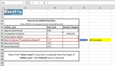 How To Use SEARCH Function In Microsoft Excel