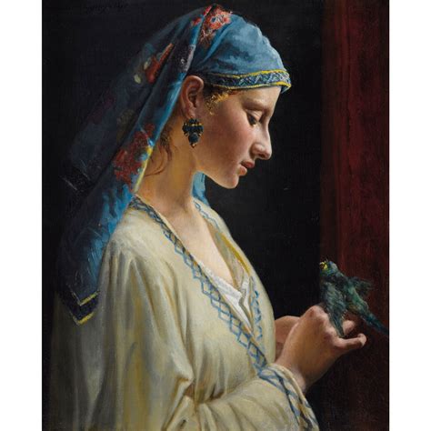 Frédéric Pierre Tschaggeny A Bird Parrot Figurative