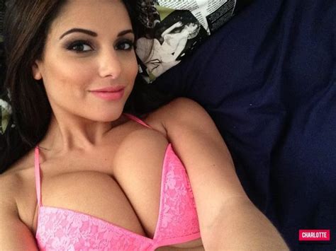 Charlotte Springer In Pink Bra And Green Panties Selfies Pic
