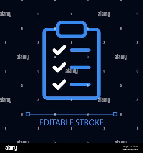 Checklist Pixel Perfect Color Linear Ui Icon For Dark Theme Stock