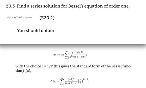 Solved Find A Series Solution For Bessel S Equation Of Chegg